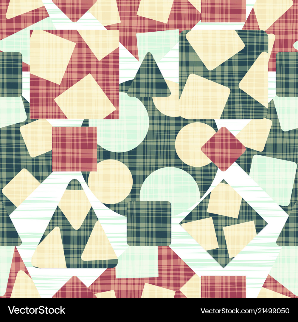 Retro design fabric with geometric shapes Vector Image