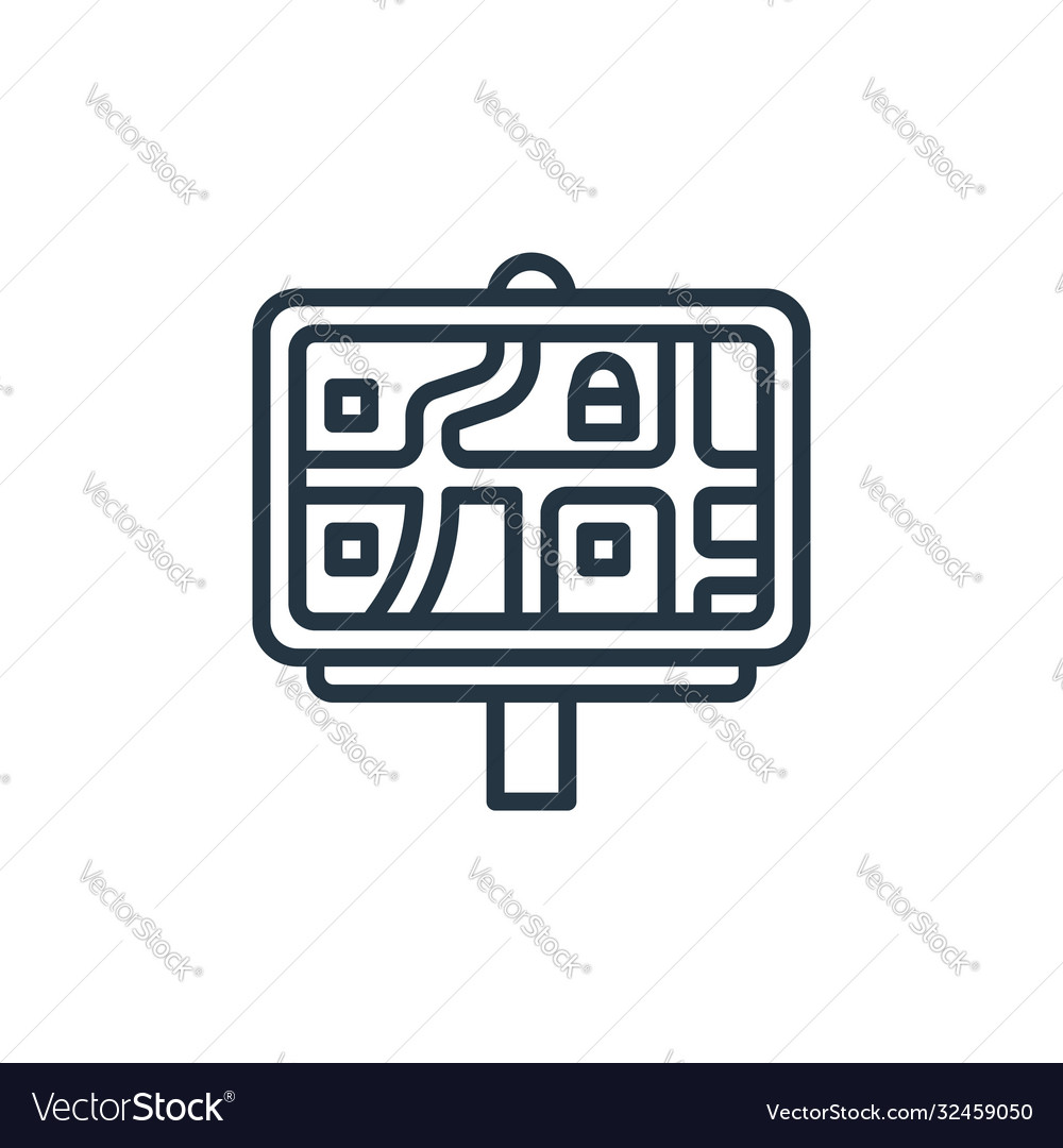 Road map icon isolated on white background Vector Image