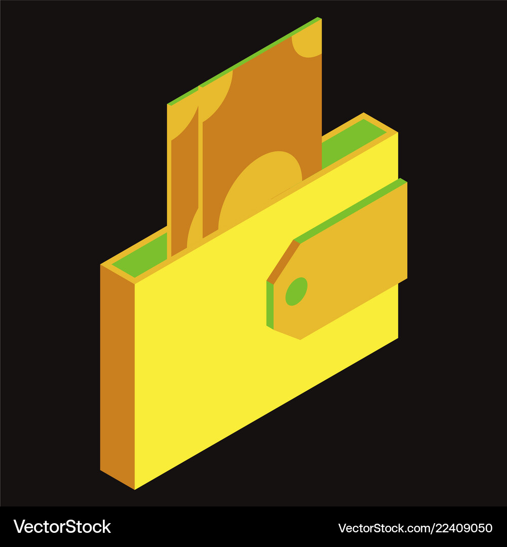 Shopping Wallets with Cash Royalty Free Vector Image