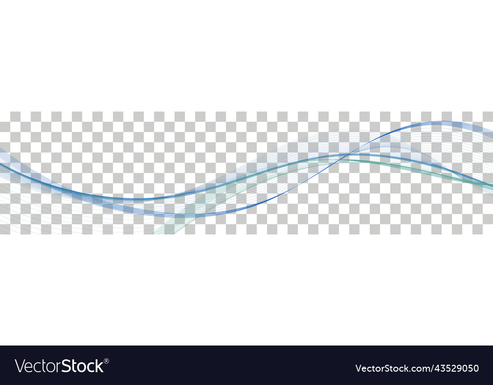 Teal blue wave swoosh flowing swirl sea water air Vector Image