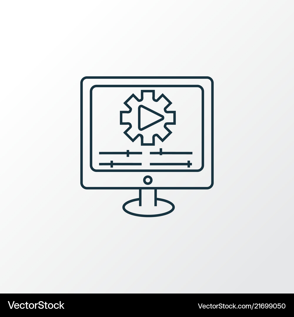 Video making icon line symbol premium quality Vector Image