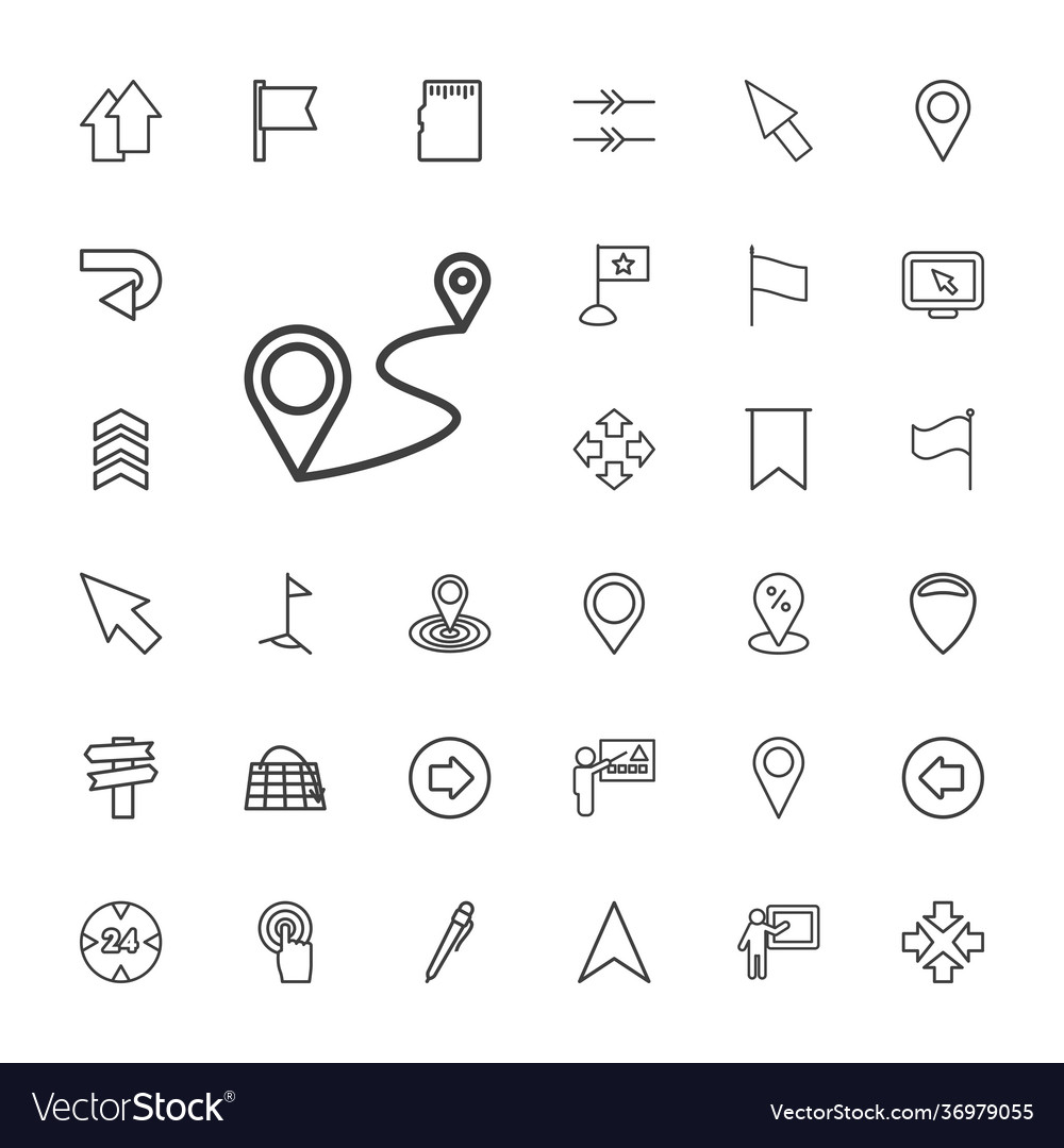 33 pointer icons Royalty Free Vector Image - VectorStock