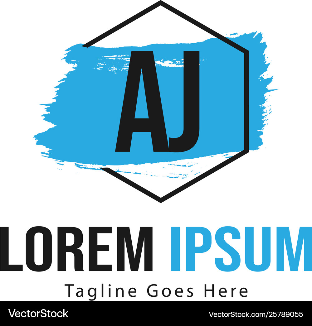 Aj letter logo design creative modern letters Vector Image