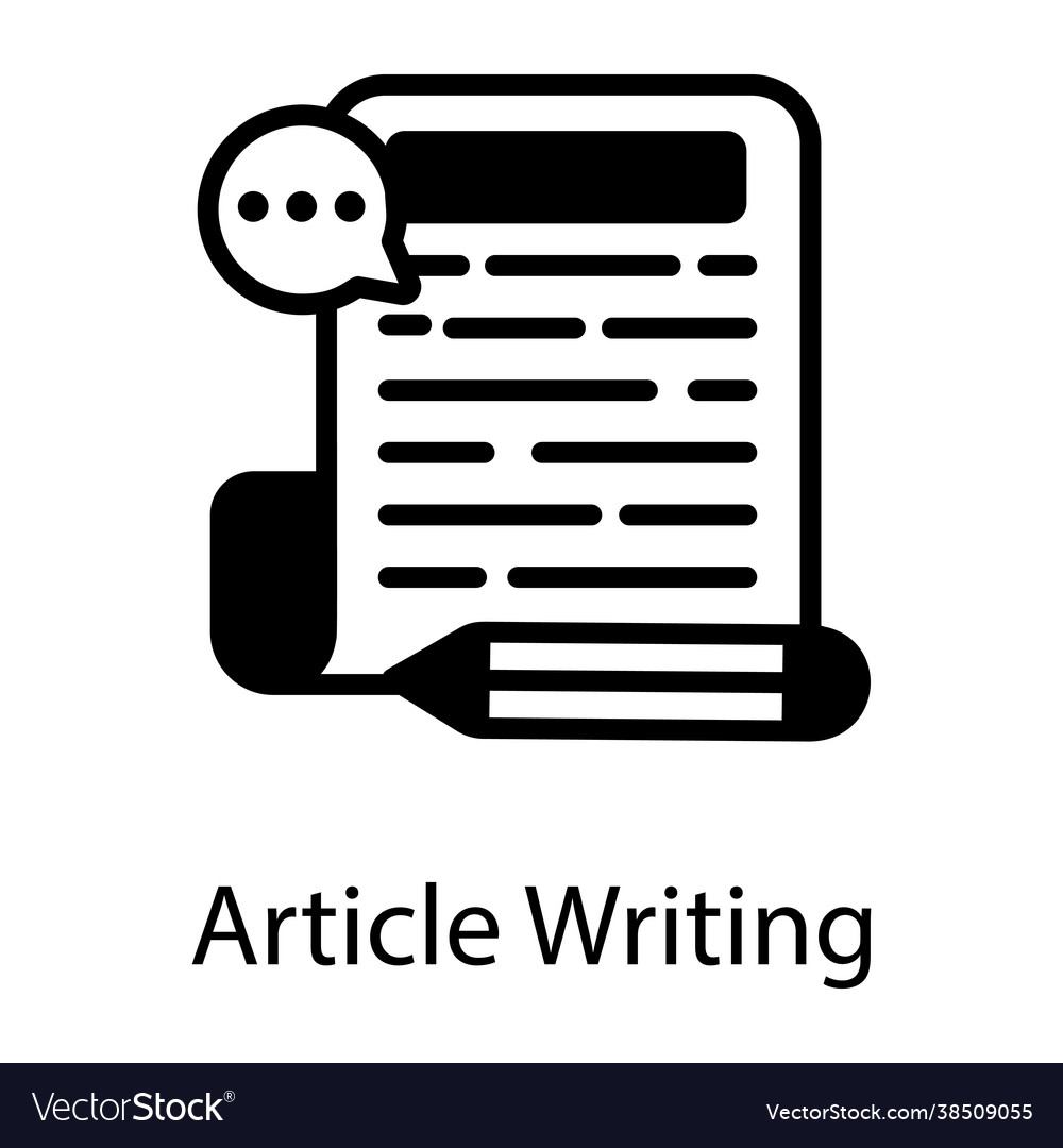 Article writing Royalty Free Vector Image - VectorStock
