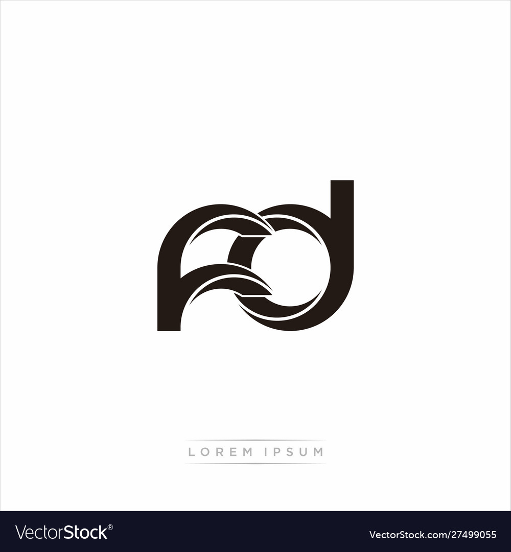 Fd initial letter split lowercase modern monogram Vector Image