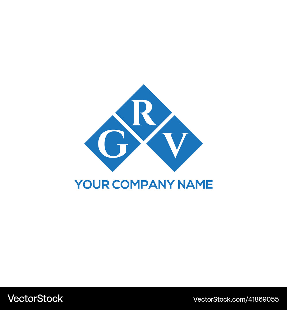 Grv letter logo design on white background Vector Image