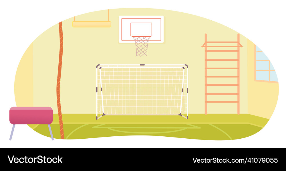 Gym for physical education lessons at school Vector Image