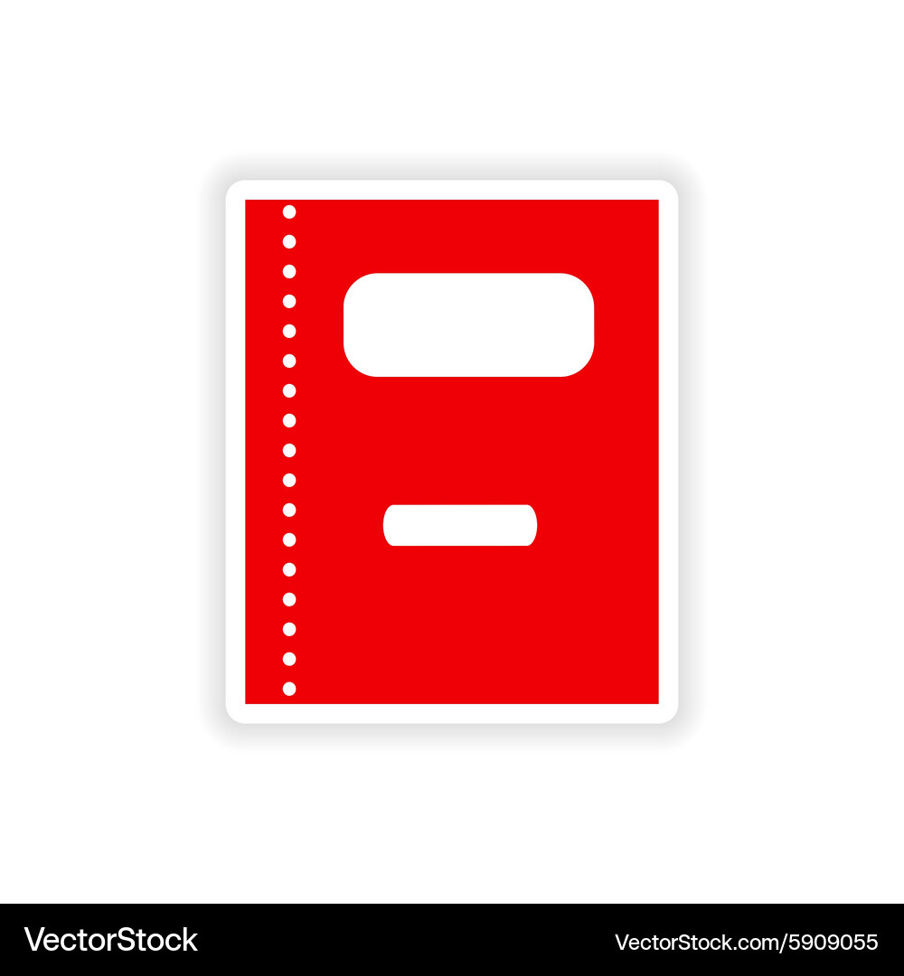 Icon sticker realistic design on paper book Vector Image