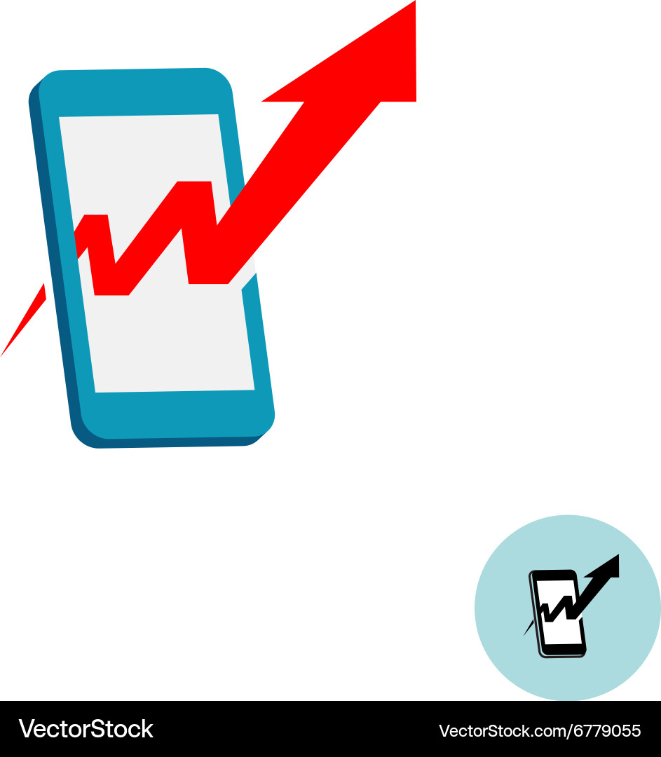 Mobile promotion marketing logo smartphone shape Vector Image