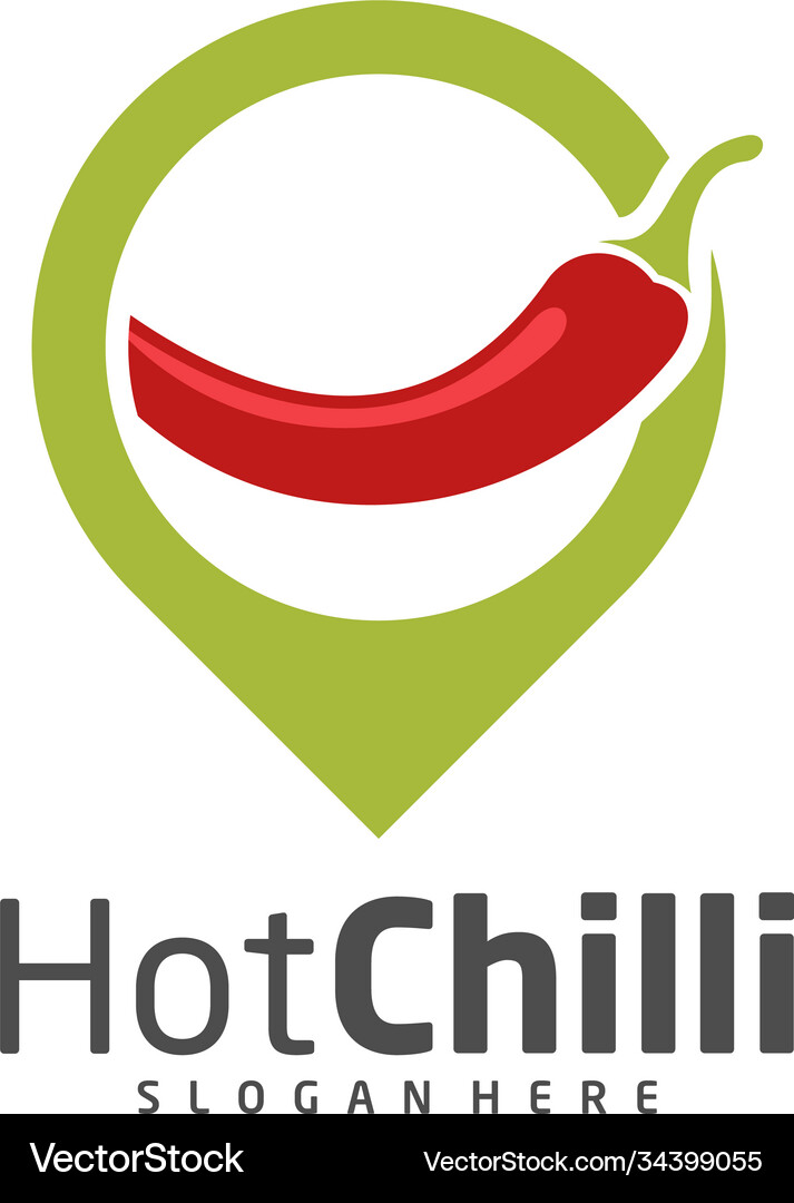 Point chili logo design template red chili Vector Image
