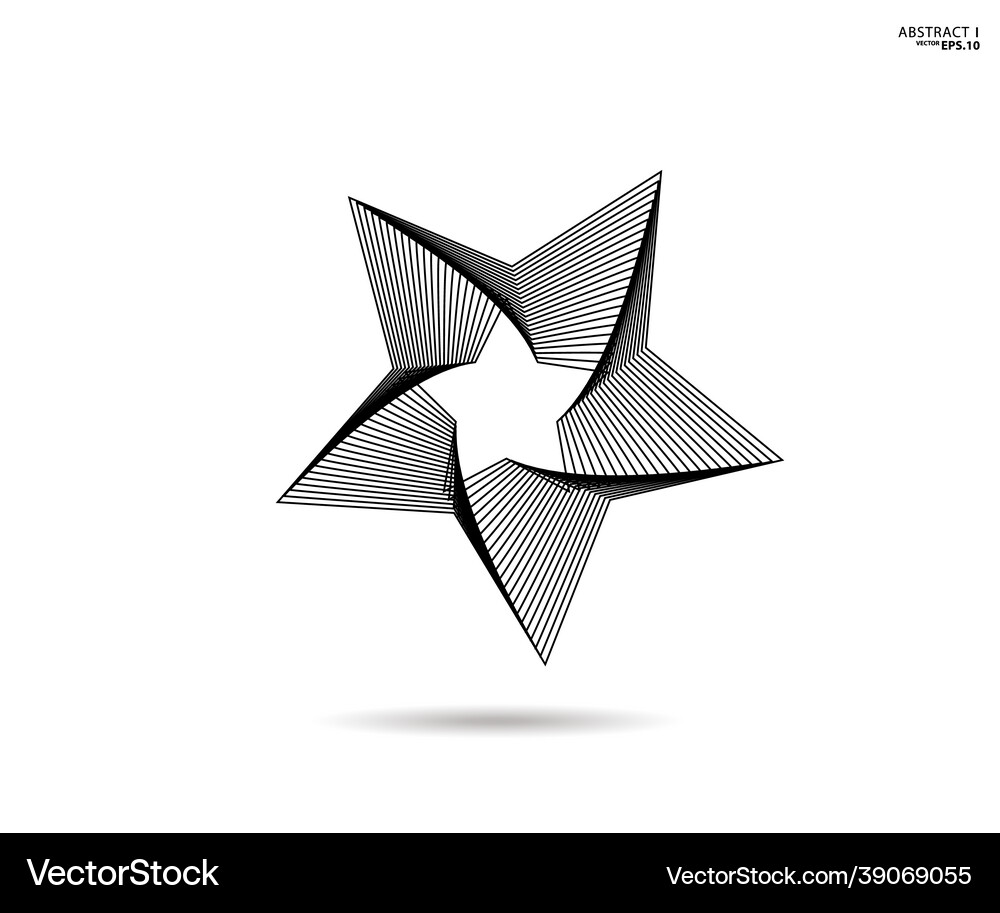 Star logo lined icon sign symbol flat design Vector Image