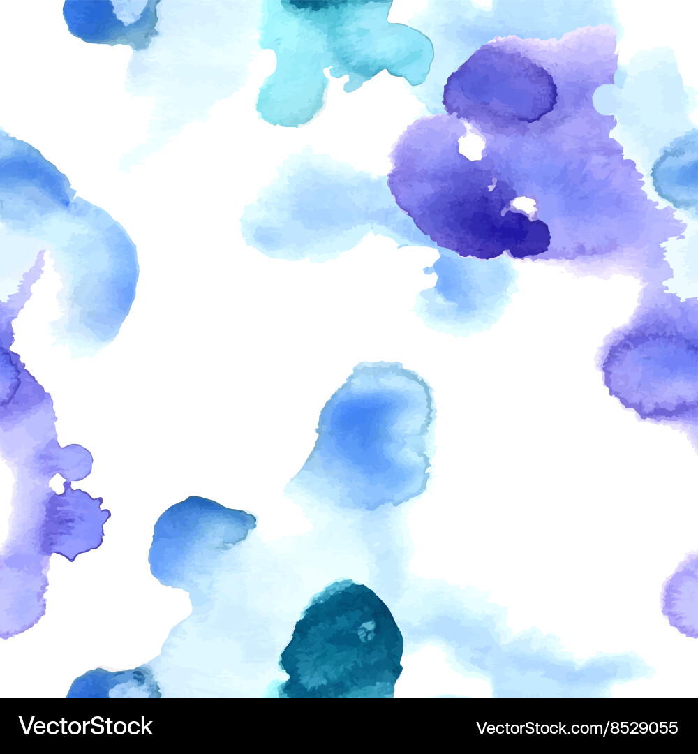 Watercolor splashes seamless pattern Royalty Free Vector