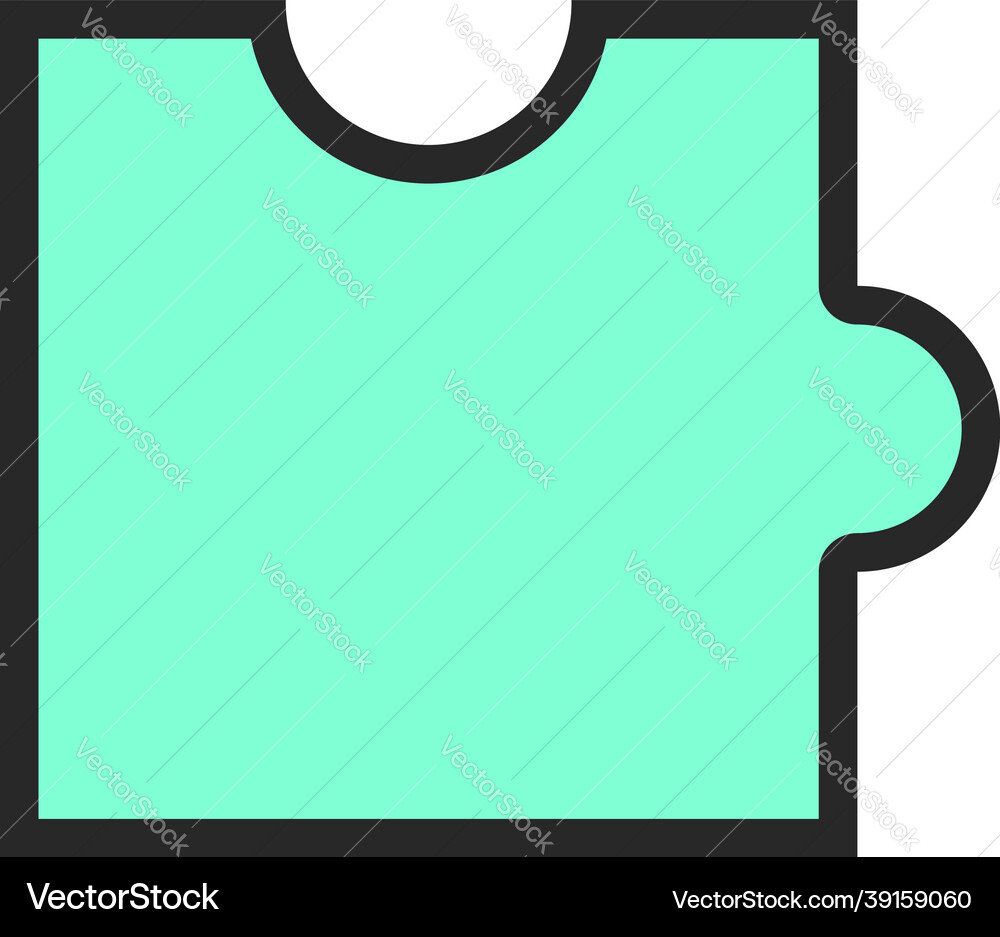 Blue piece of pattern guessing puzzle on a white Vector Image