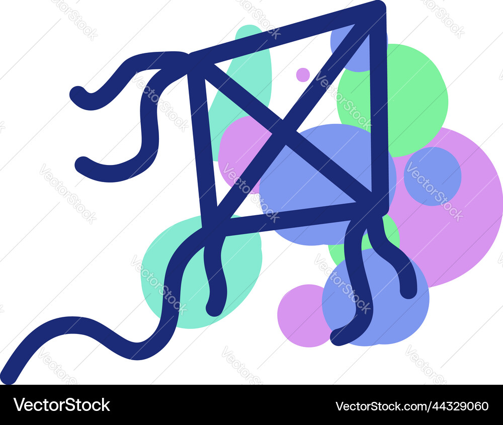 Colorful kite on a white background Royalty Free Vector