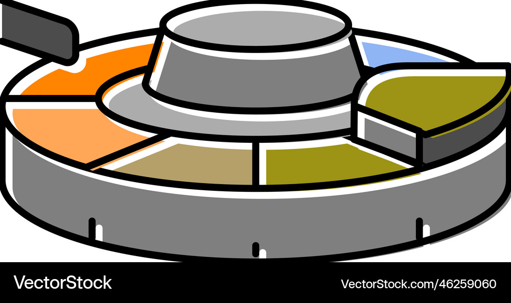 Copper smelter cast anodes color icon Royalty Free Vector