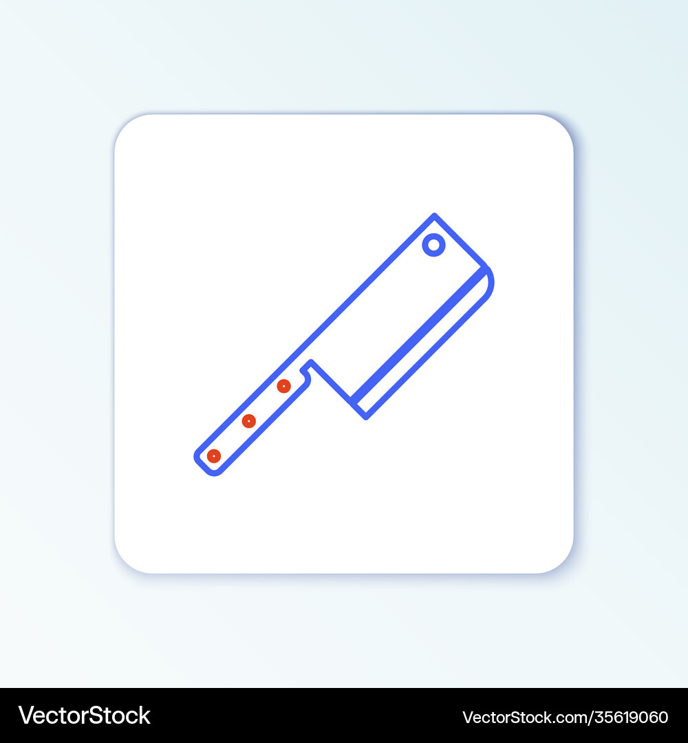 Line meat chopper icon isolated on white Vector Image