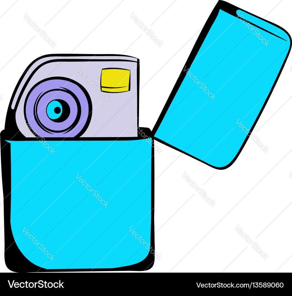 Petrol lighter icon cartoon Royalty Free Vector Image