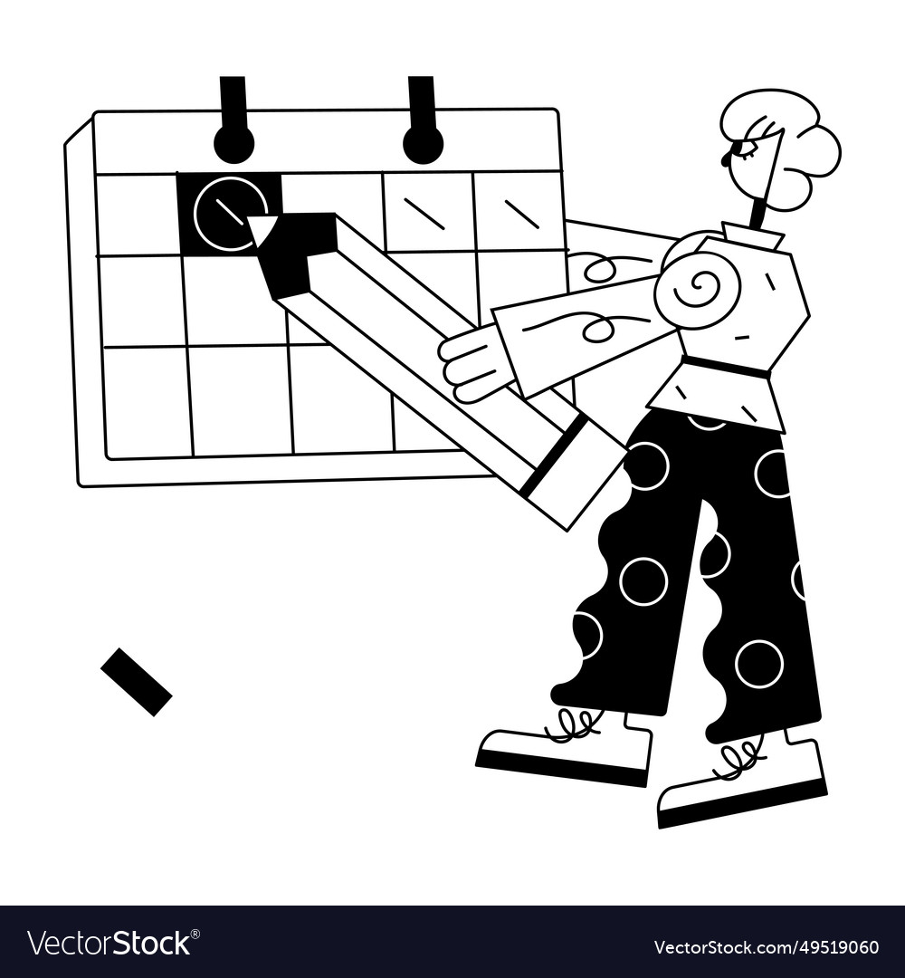Scheduling task Royalty Free Vector Image - VectorStock