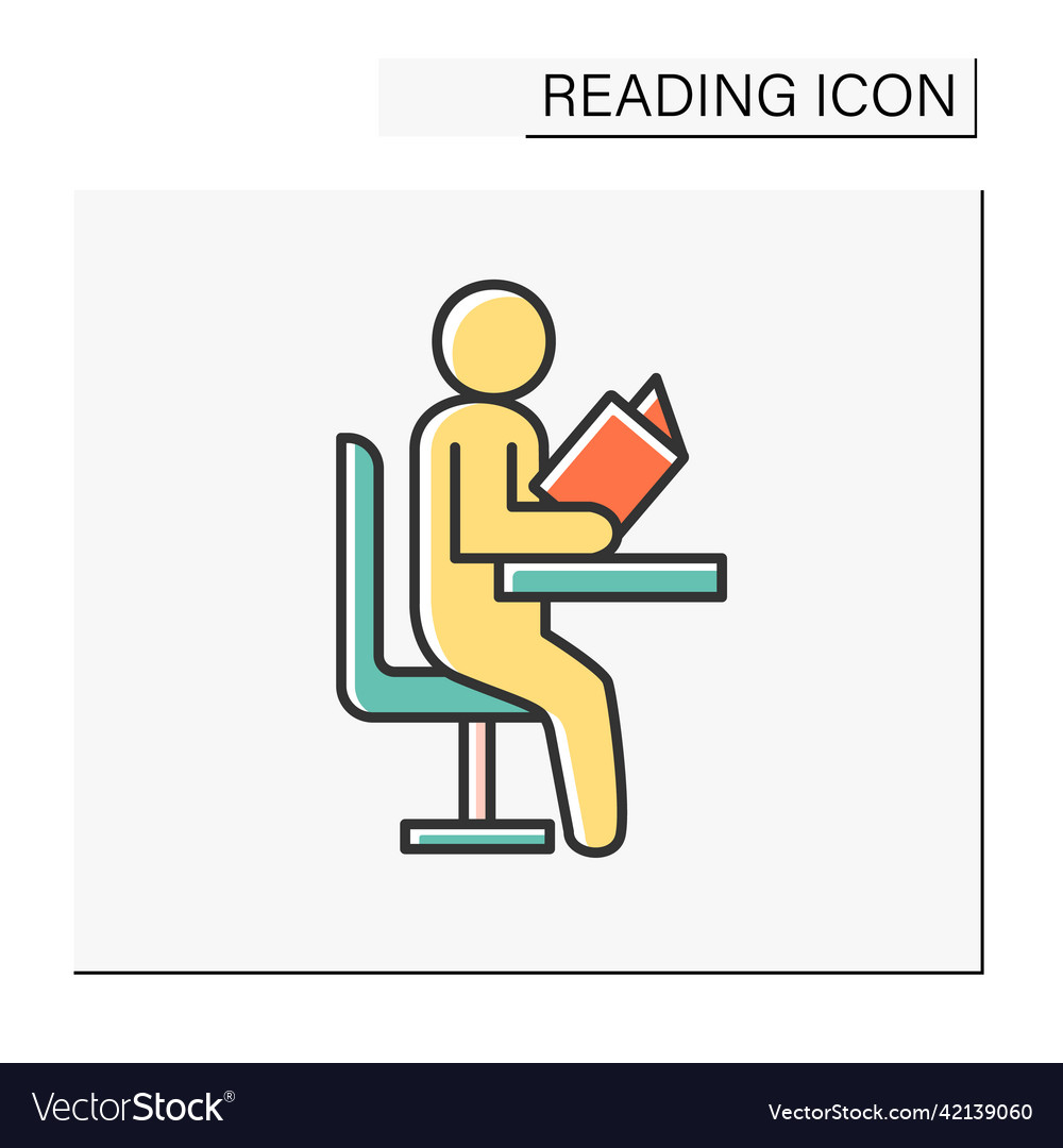 Study color icon Royalty Free Vector Image - VectorStock