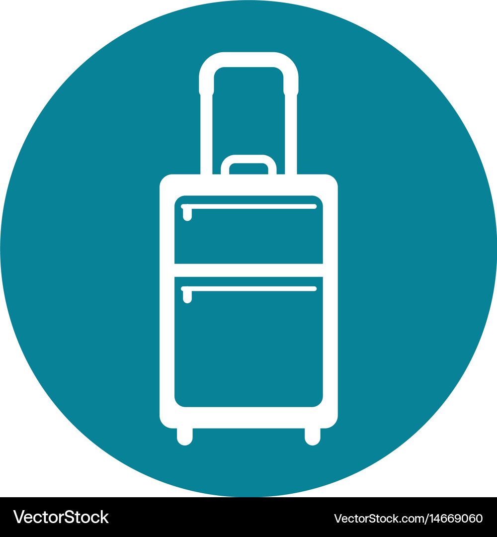 Travel suitcase isolated icon Royalty Free Vector Image