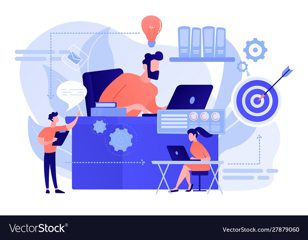 Workflow concept Royalty Free Vector Image - VectorStock