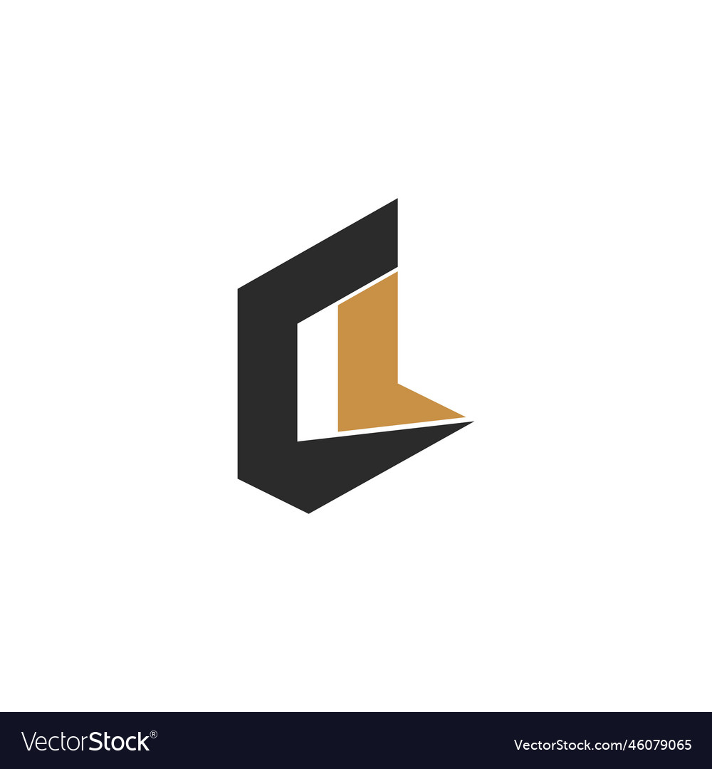 Alphabet letters initials monogram logo cl lc l Vector Image