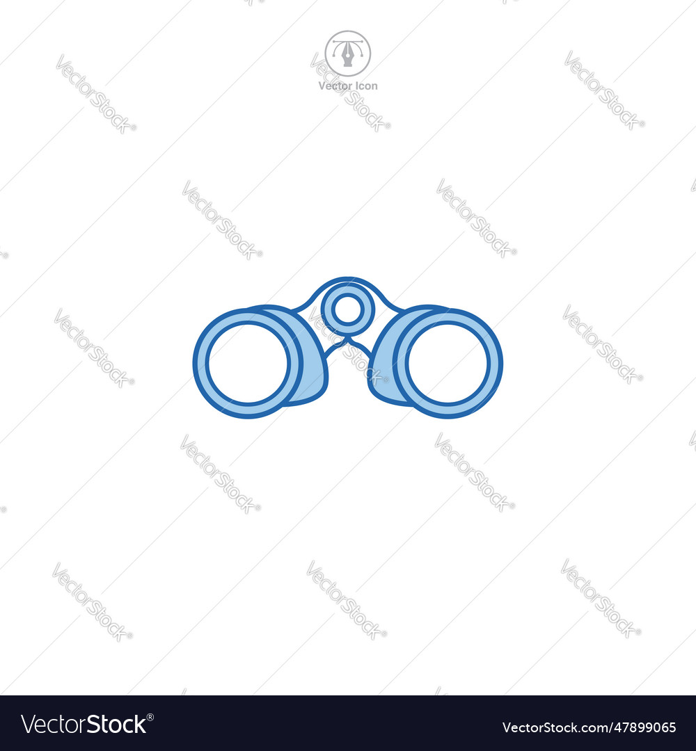 Binocular icon symbol isolated on white background