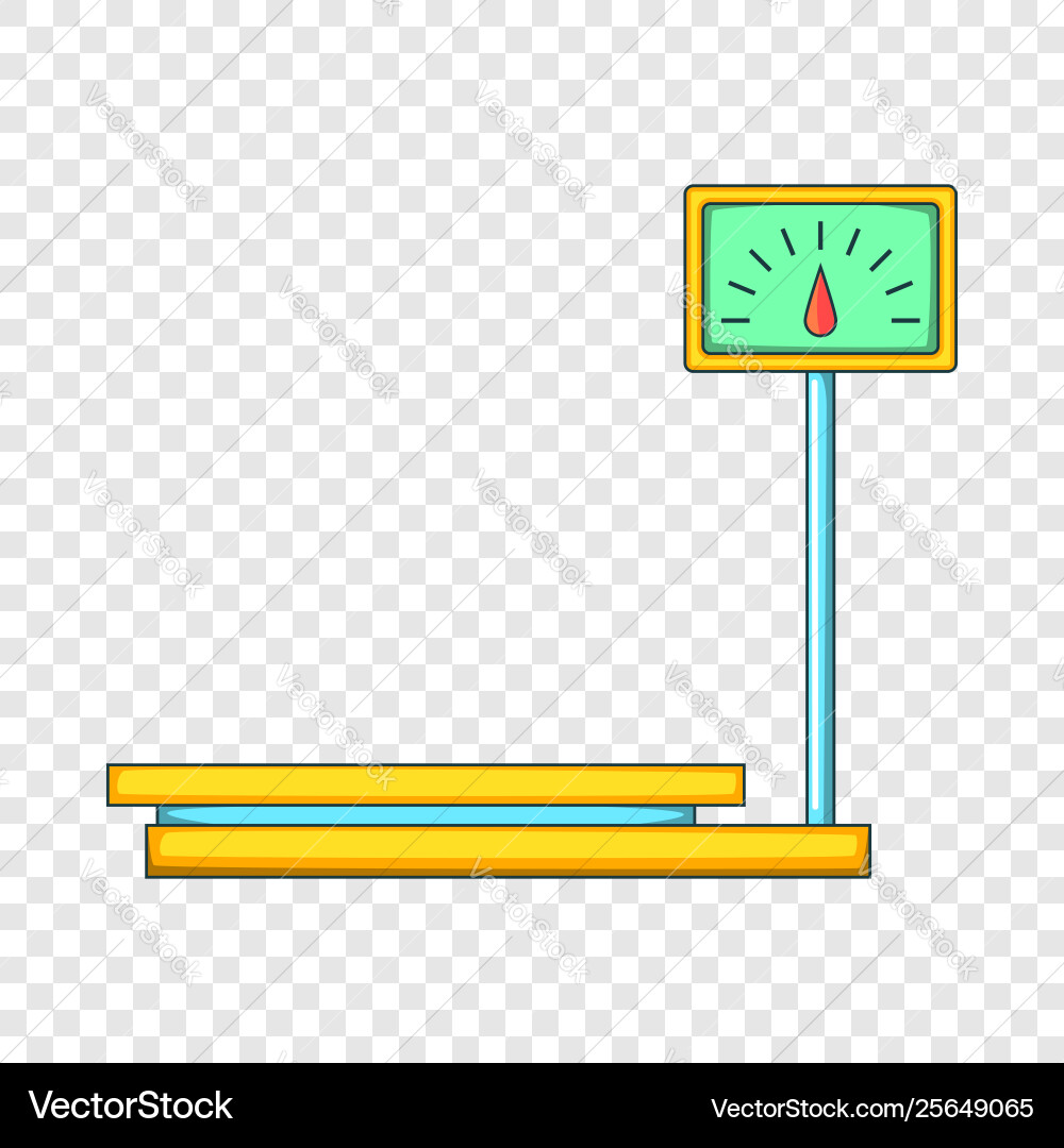 Electronic market scale icon cartoon style Vector Image