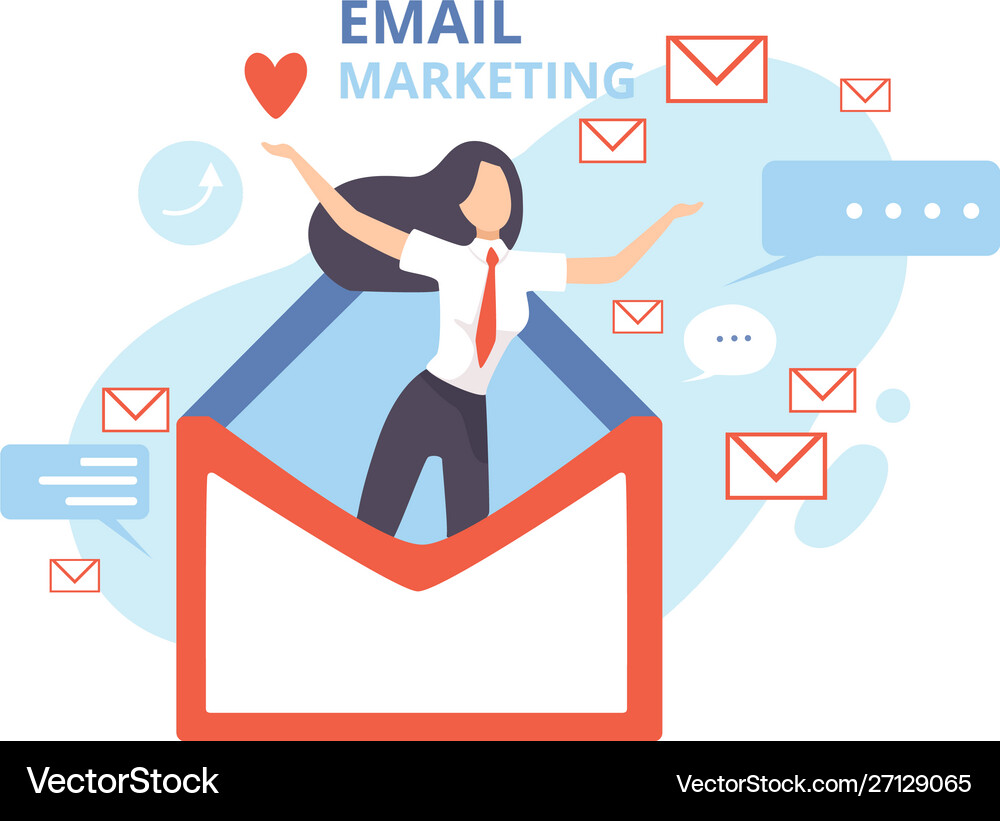 Email marketing advertising campaign contern Vector Image
