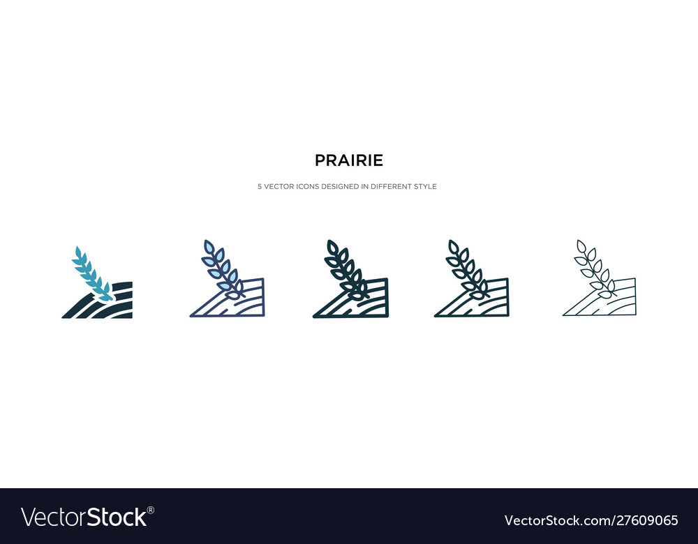 Prairie icon in different style two colored Vector Image Prairie icon in different style two colored Vector Image