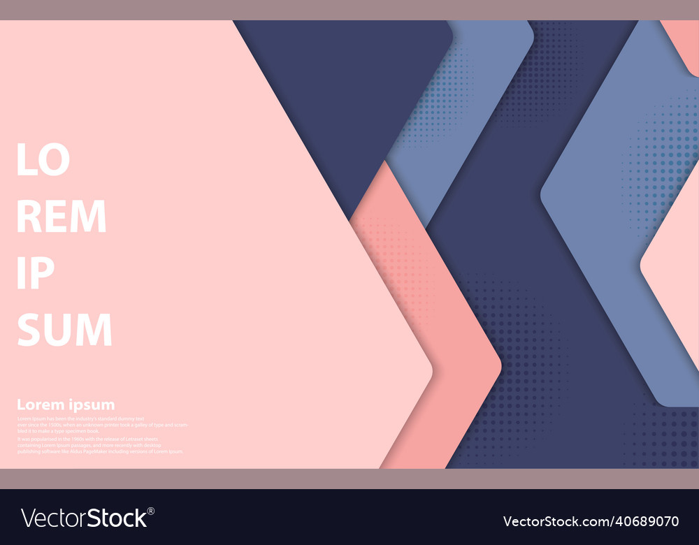 Abstract hexagonal pattern design template Vector Image