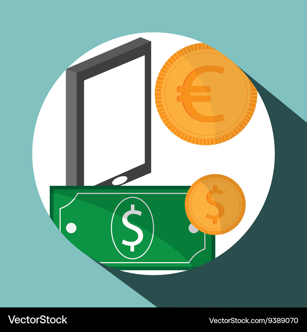 Business design financial item icon flat Vector Image