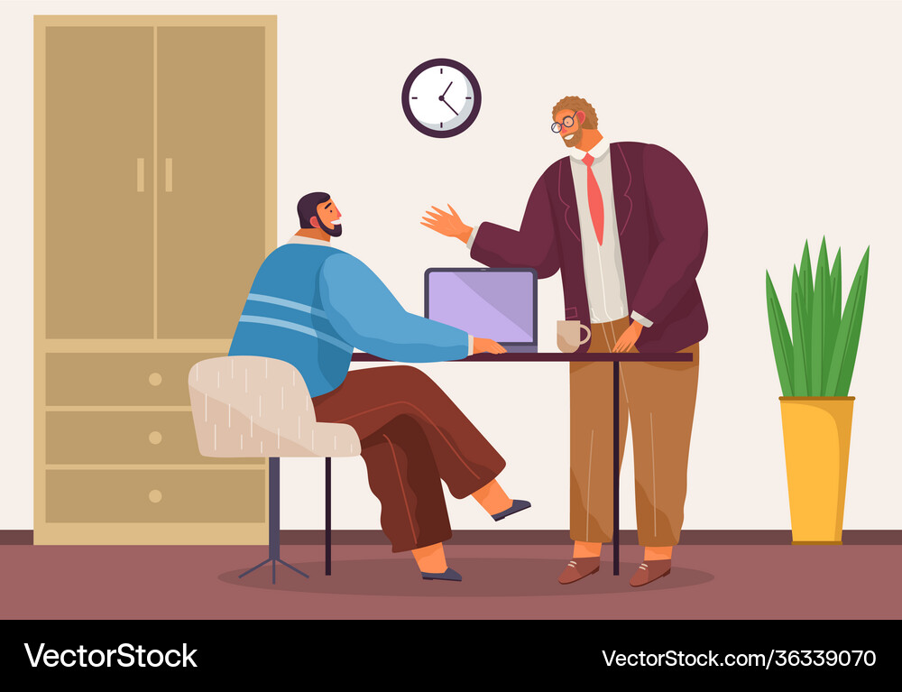Business meeting and consideration working Vector Image
