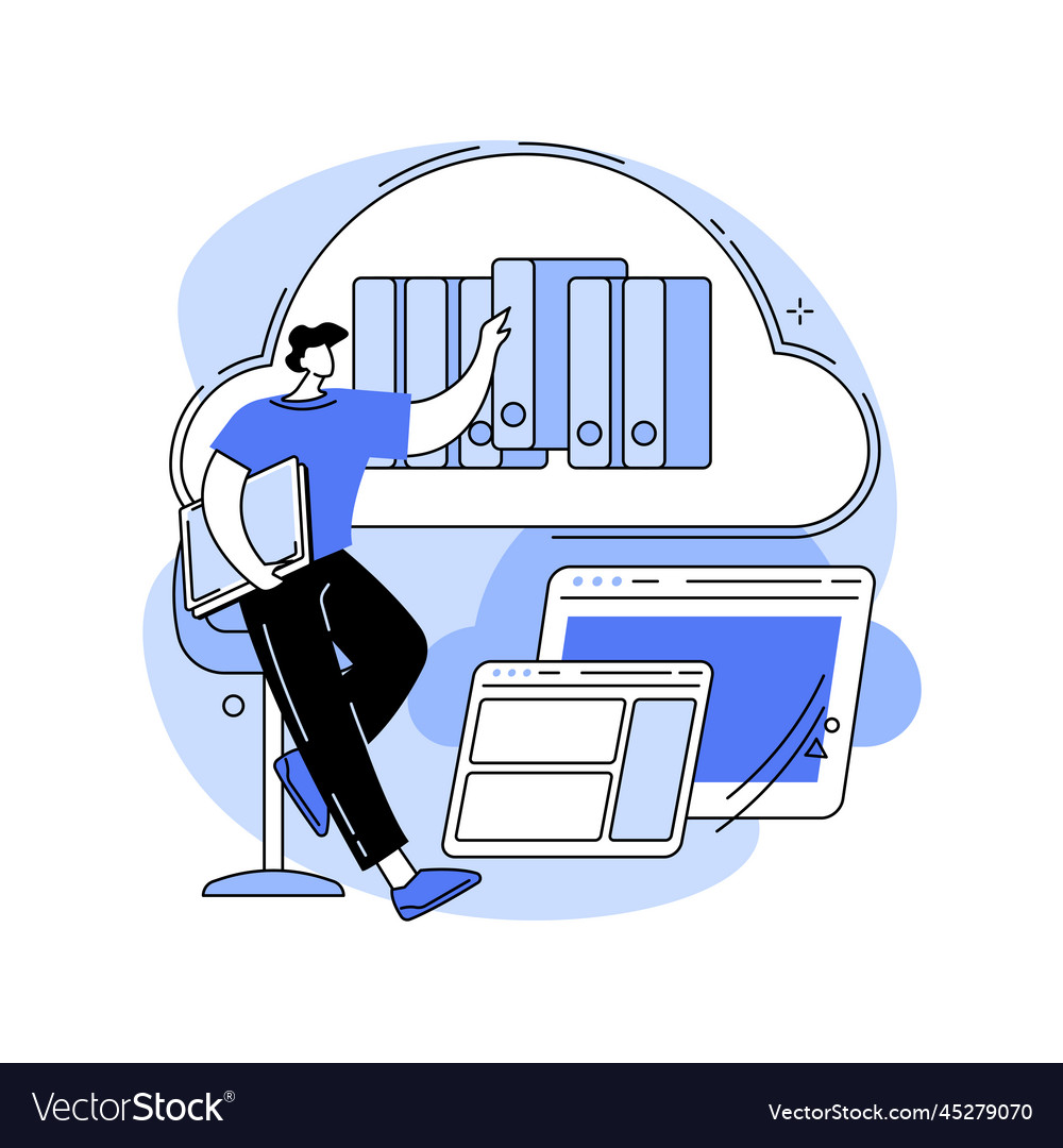 Cloud storage abstract concept Royalty Free Vector Image