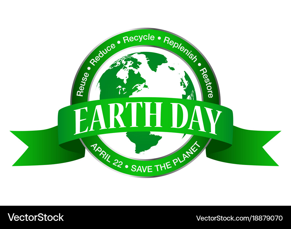 Earth day icon isolated on white background Vector Image