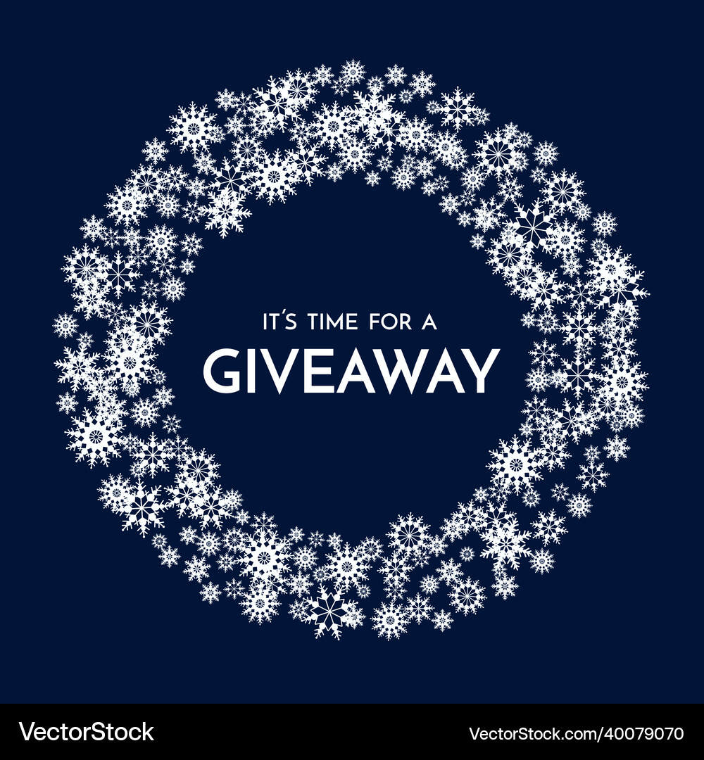 Giveaway banner template time for a Royalty Free Vector