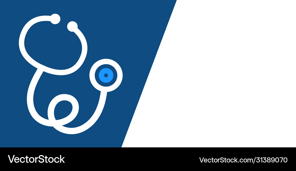Medical stethoscope with place for text Royalty Free Vector