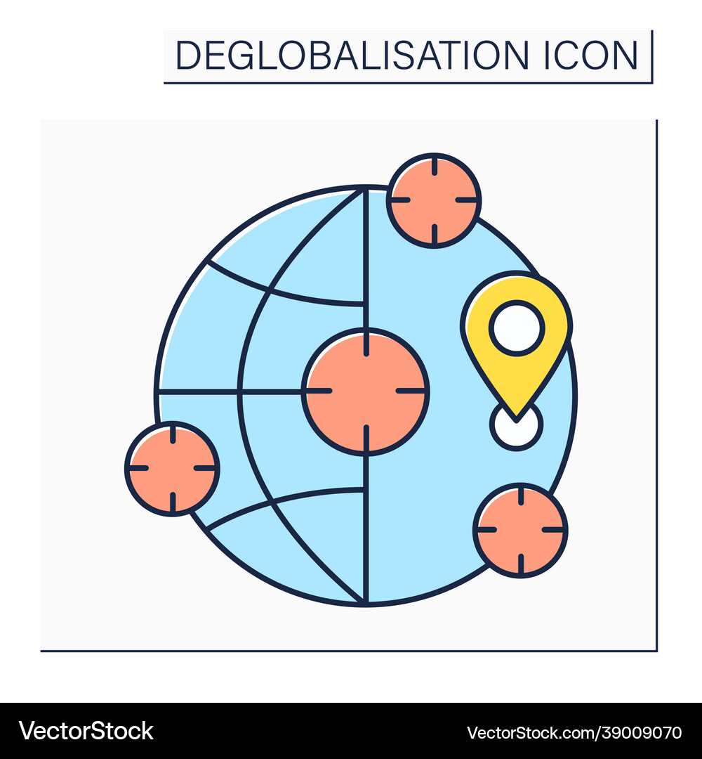 Subsidiarity color icon Royalty Free Vector Image