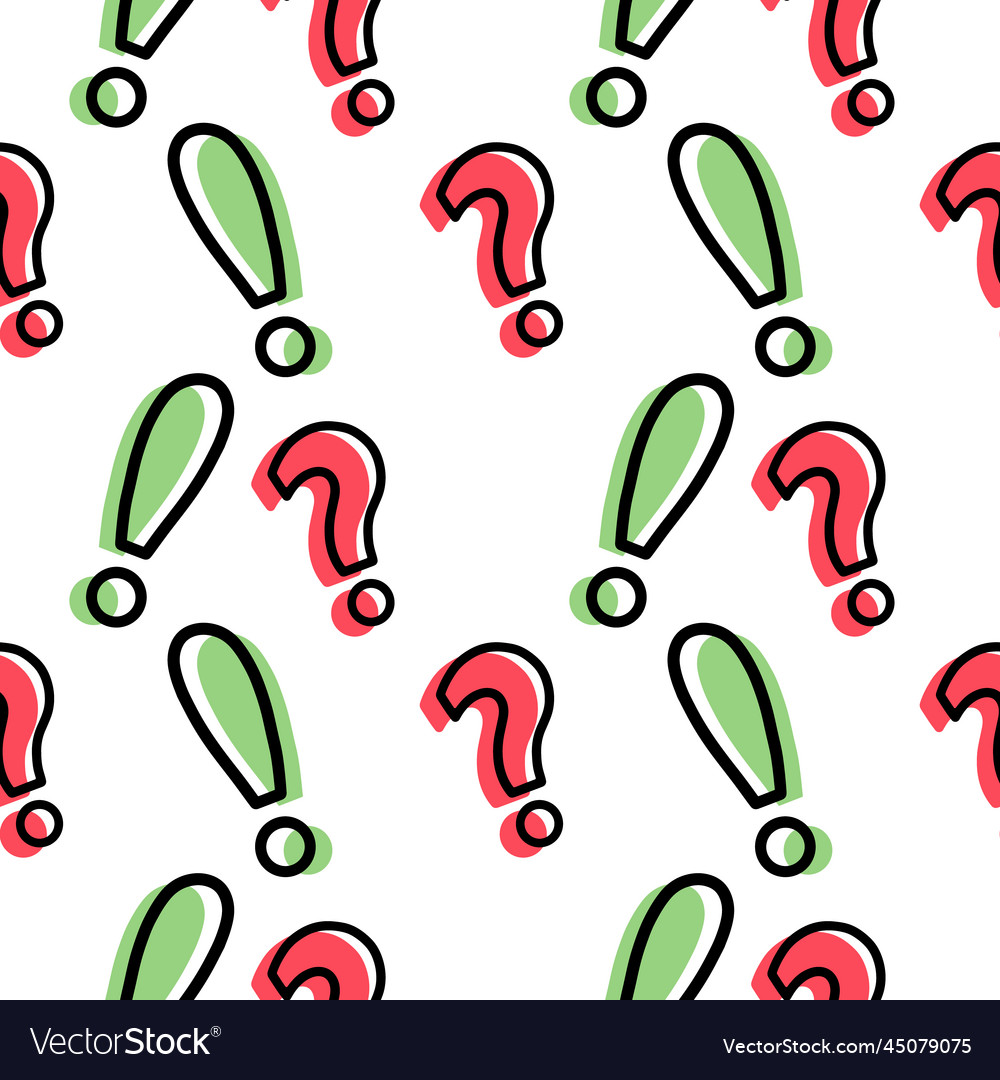 Exclamation mark and question mark punctuation Vector Image