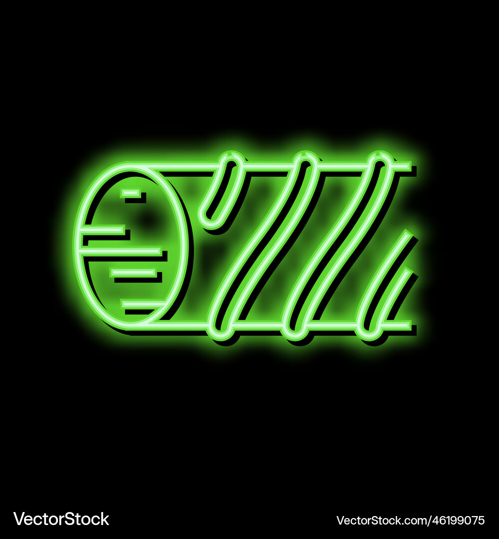 Fiberglass reinforcement neon glow icon Royalty Free Vector