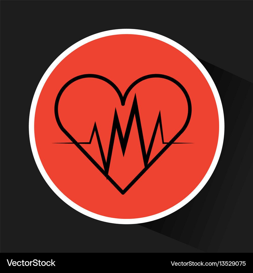 Heart cardio isolated icon Royalty Free Vector Image