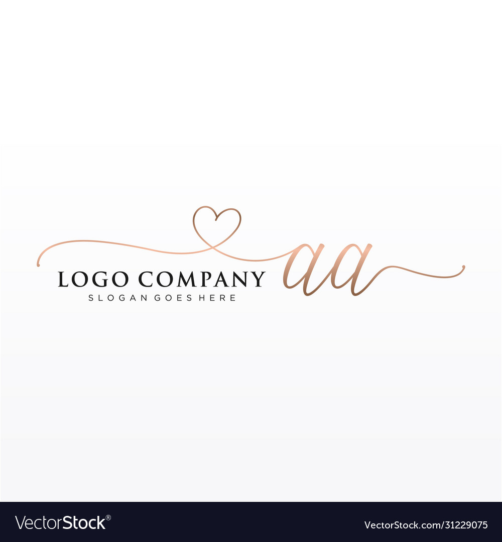 Initial aa beauty monogram and elegant logo design Initial aa beauty monogram and elegant logo design