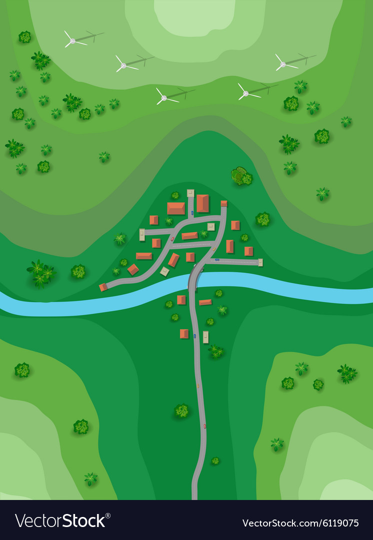 Landscape plan Royalty Free Vector Image - VectorStock