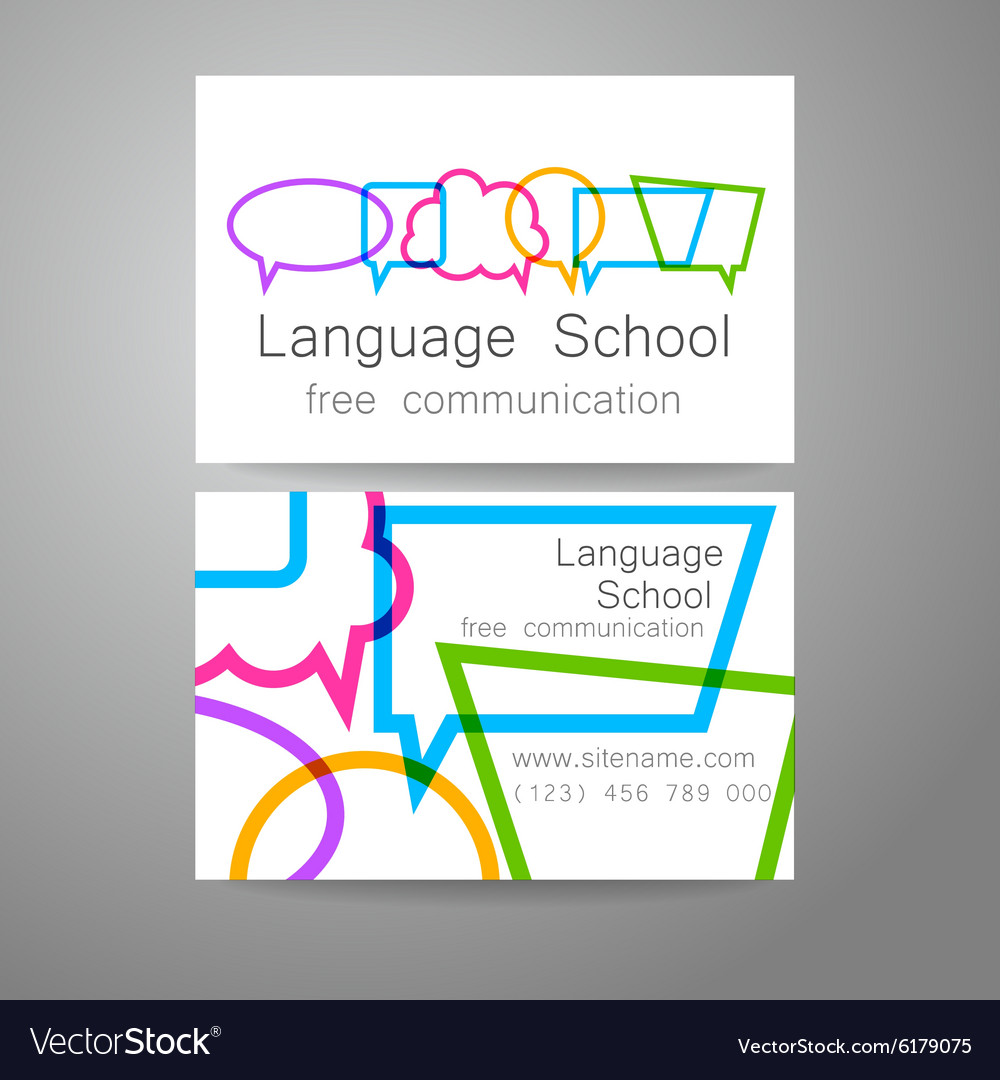 Language Learning Logo Royalty Free Vector Image