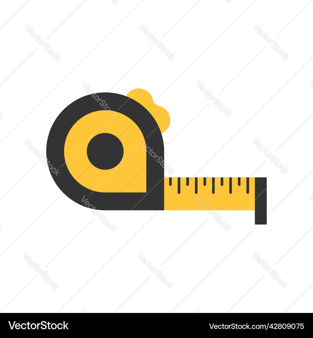 Measuring tape icon in flat style measure Vector Image