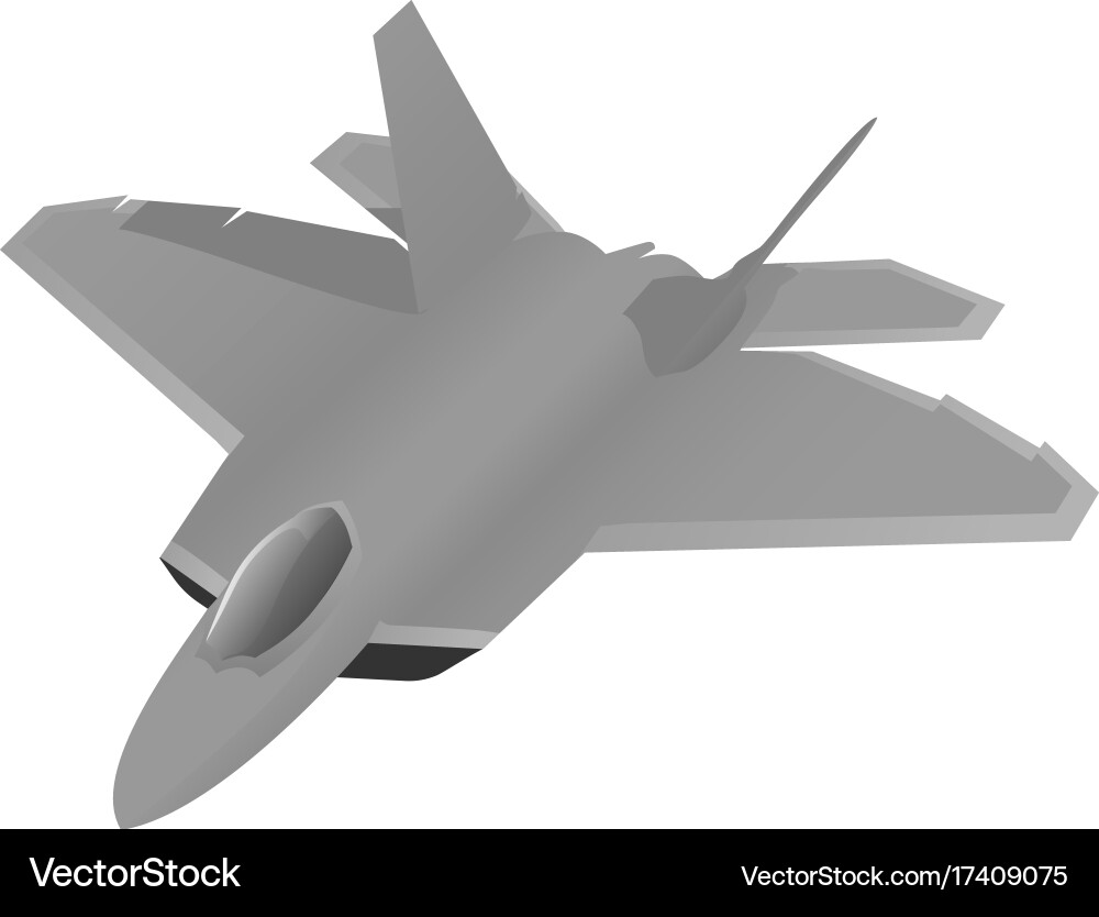 Military fighter jet aircraft Royalty Free Vector Image