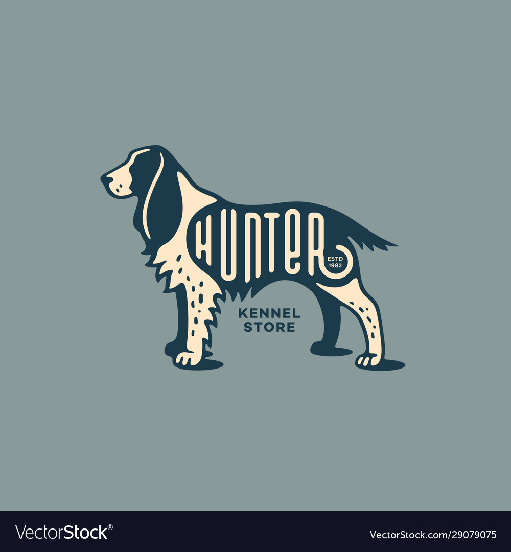 Spaniel logo Royalty Free Vector Image - VectorStock