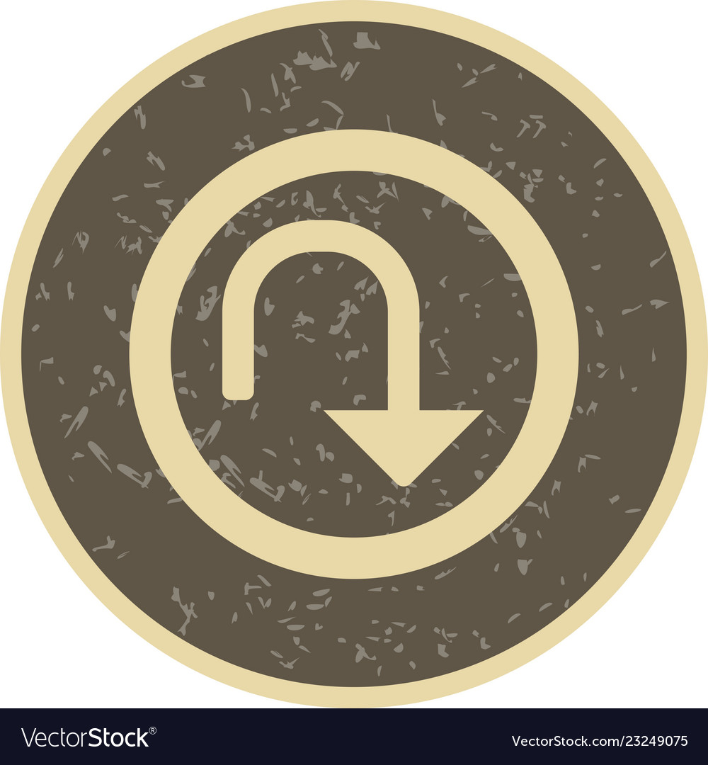 U-turn icon Royalty Free Vector Image - VectorStock