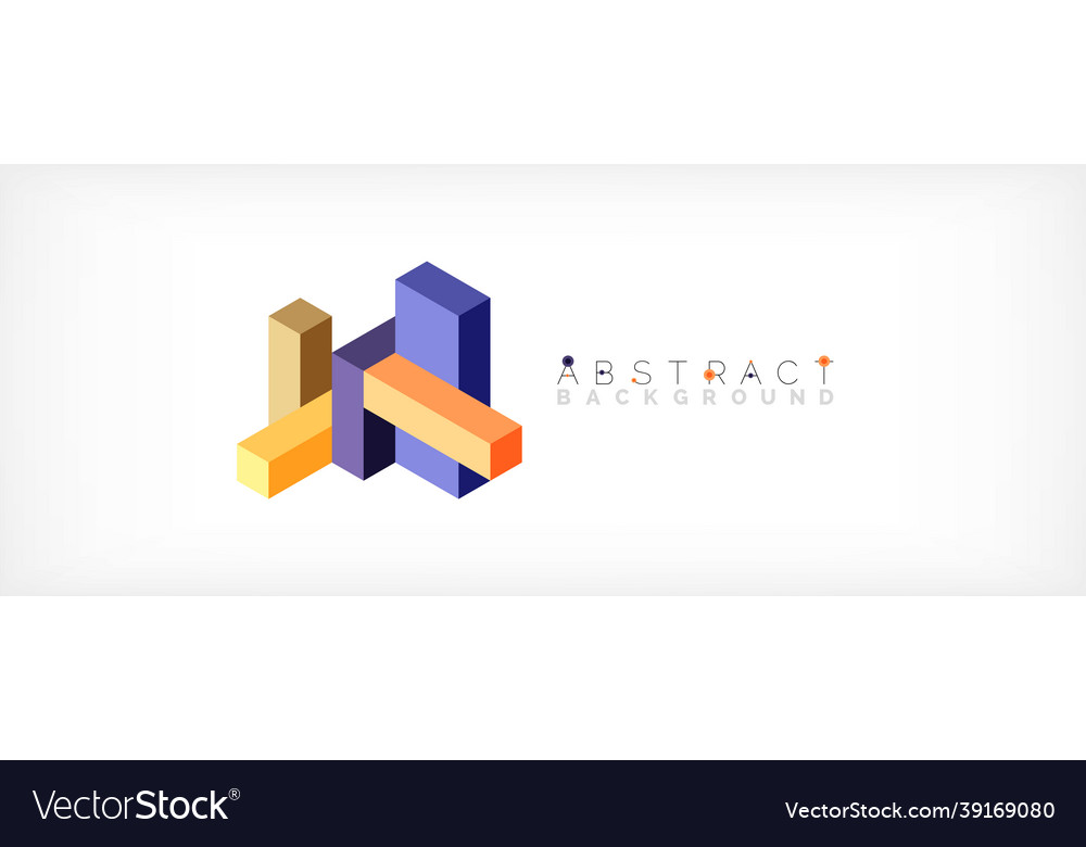 Abstract background 3d cubes cubic elements Vector Image