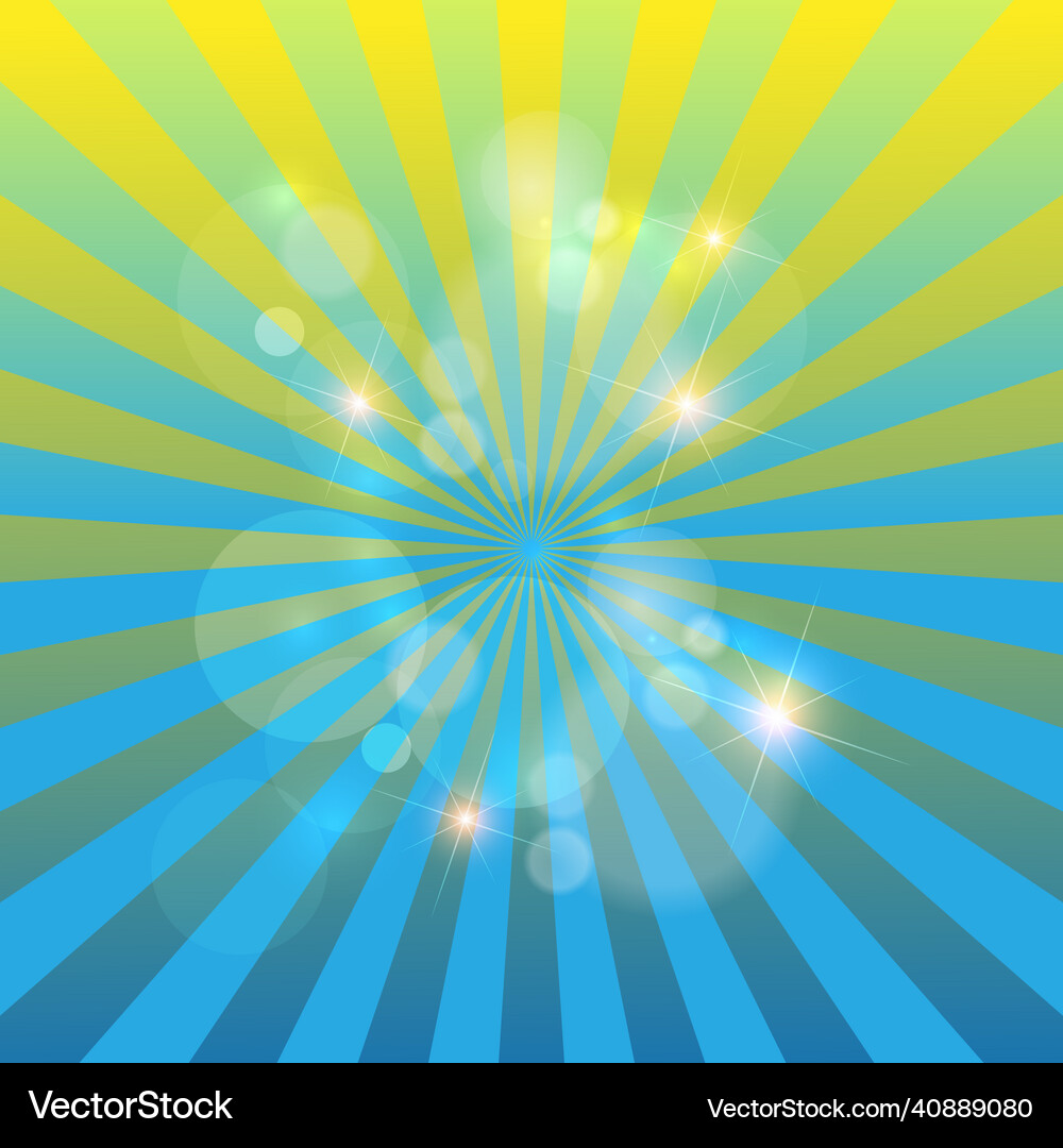 Abstract background with sun rays Royalty Free Vector Image